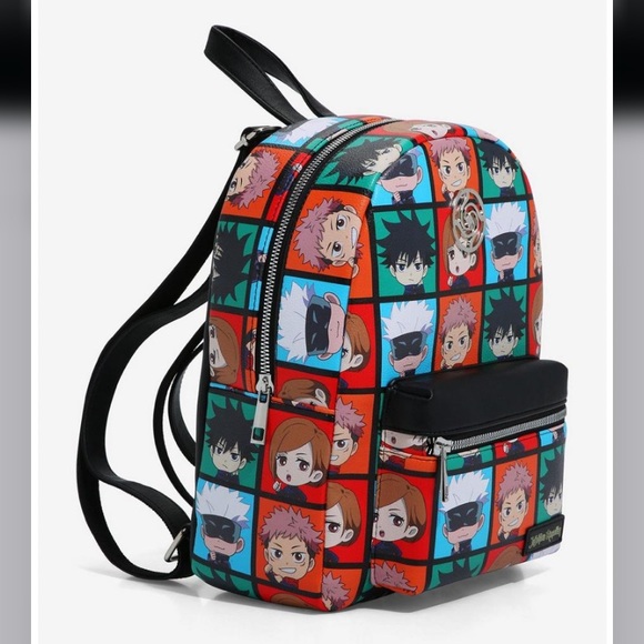 Bioworld | Bags | Jujutsu Kaisen Chibi Character Grid Mini Backpack ...